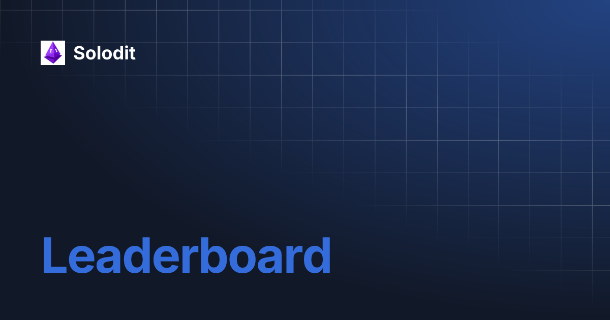 Leaderboard | Solodit